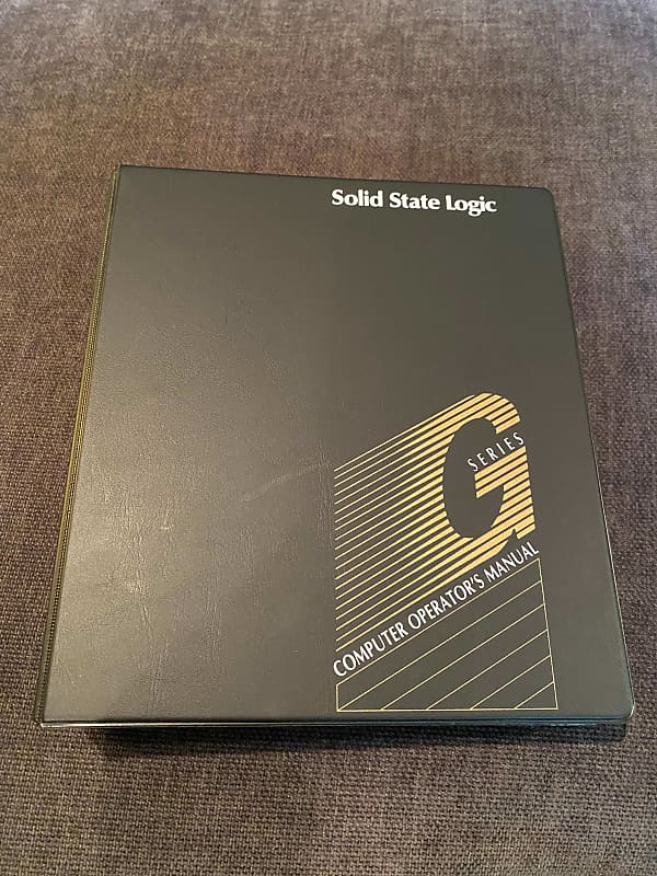 Solid State Logic G series computer manual | Reverb