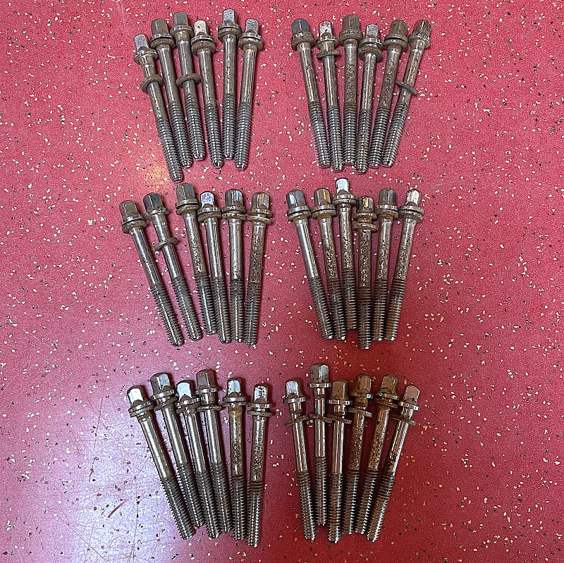 36 Vintage Slingerland 2" Snare/Tom Drum Tension Rods - | Reverb