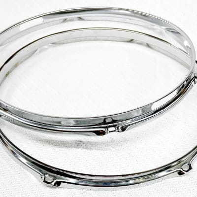 Vintage Ludwig 13 Inch 6 Hole COS Snare Hoop Pair | Reverb
