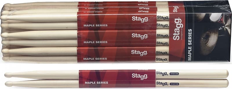 Pair of Maple Sticks/2B - Wooden Tip | Reverb