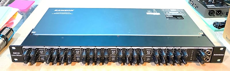 Samson SM10 Rack-Mounted 10-Channel Line Mixer 2010s - Black | Reverb