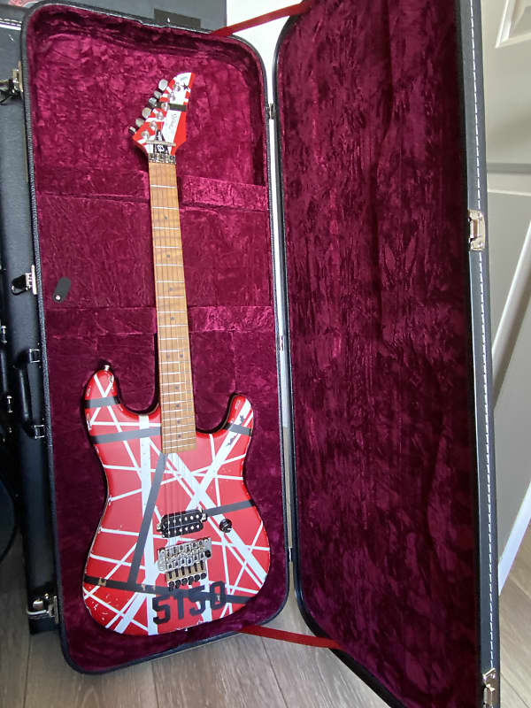 Upgraded Firefly FFST EVH Frankenstrat Relic with Hard Case | Reverb
