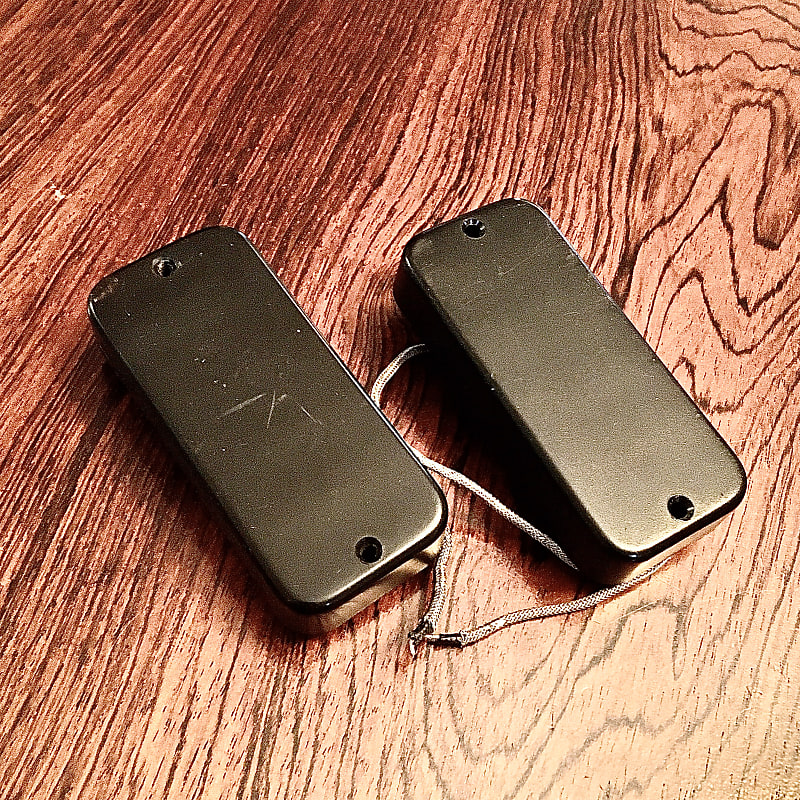 Gibson Thunderbird bass guitar pickups PAIR Black original | Reverb