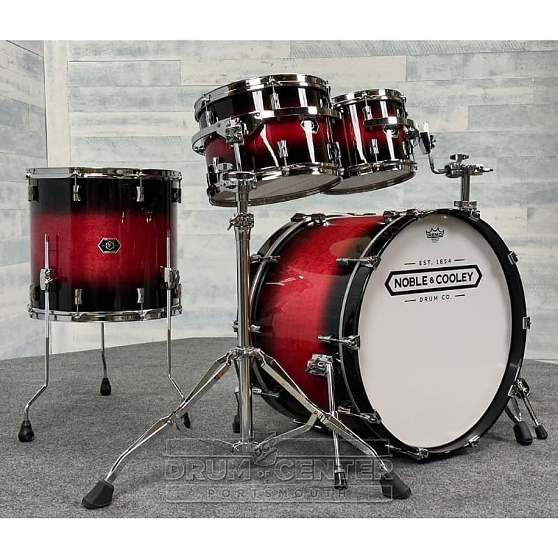 Noble & Cooley Horizon 4pc Drum Set Black Cherry Burst Gloss | Reverb