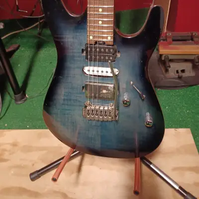 Harley Benton Fusion Stratocaster HSH 2022 Blue Flame | Reverb