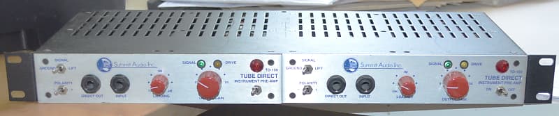 (2) Rack Mounted Summit Audio TD100 Tube Direct Boxes | Reverb