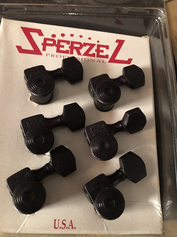 Sperzel In line 6 locking tuners - Black Satin | Reverb