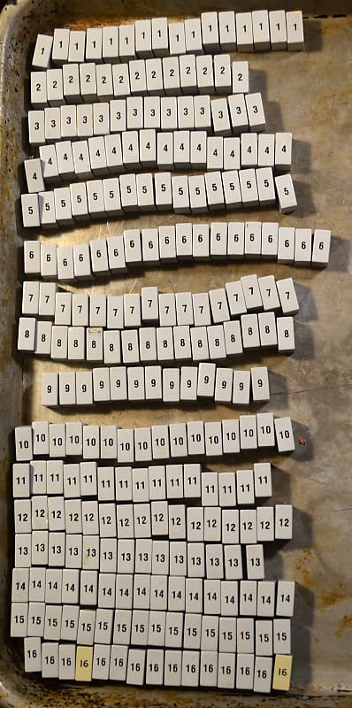 Neve 80 Series Numerical Switch Caps (set of 16) 1970s - grey | Reverb