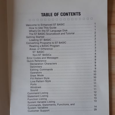 Atari ST Basic Quick Reference Guide for the Advanced | Reverb