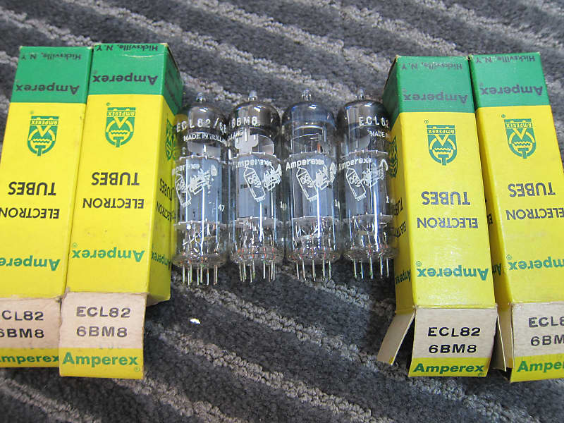 4 NOS Amperex Vintage ECL82/6BM8 Bugle Boy Power Tubes, | Reverb