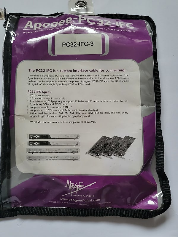 Apogee PC32-IFC-3 Apogee Converters to Symphony PCI Cards | Reverb UK