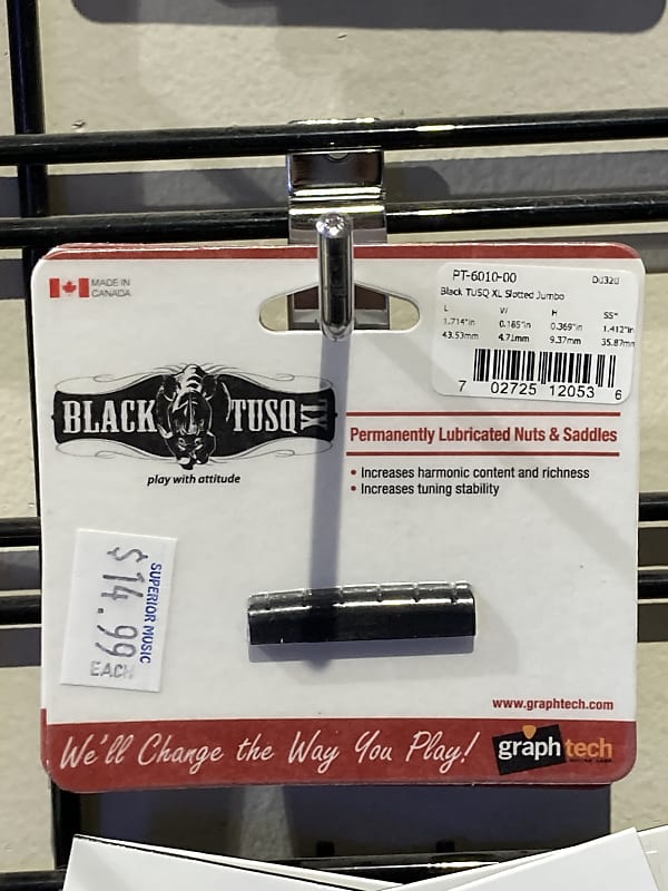 Graph Tech Black TUSQ XL slotted jumbo 2023 | Reverb