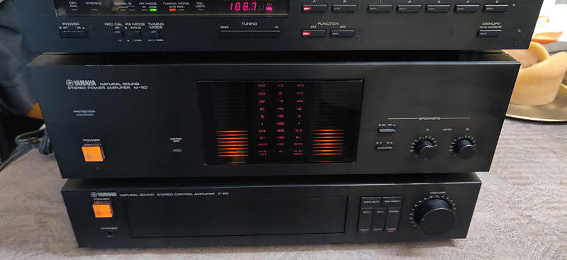 Yamaha Vintage Stack M-50 Amplifier, C-50 Preamplifier, T-70 | Reverb