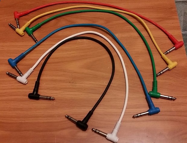 Pack of 6 colored patch cables 18" in length | Reverb