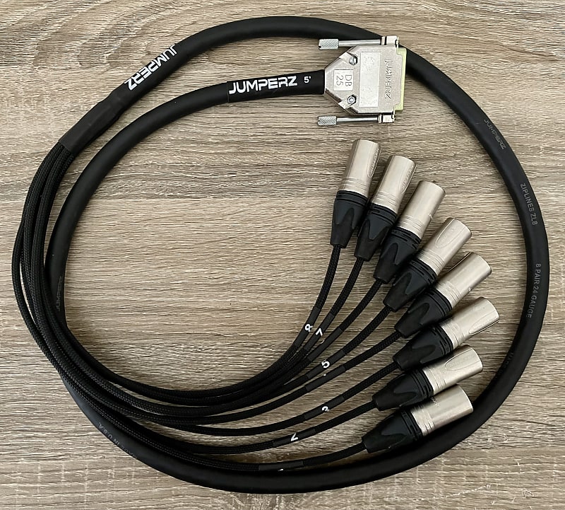 Jumperz JDB25-XLRM ZipLine DB25 to XLR Male 8-channel Analog | Reverb