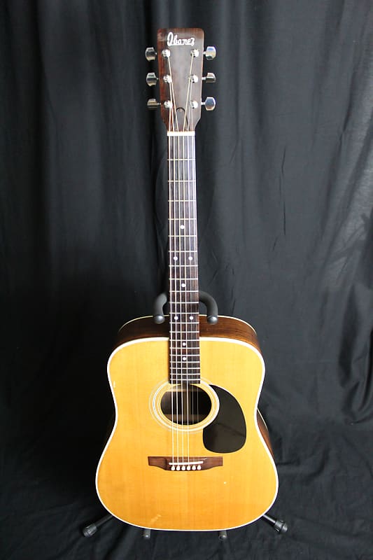 Ibanez 645 Vintage Acoustic Guitar Natural Reverb 
