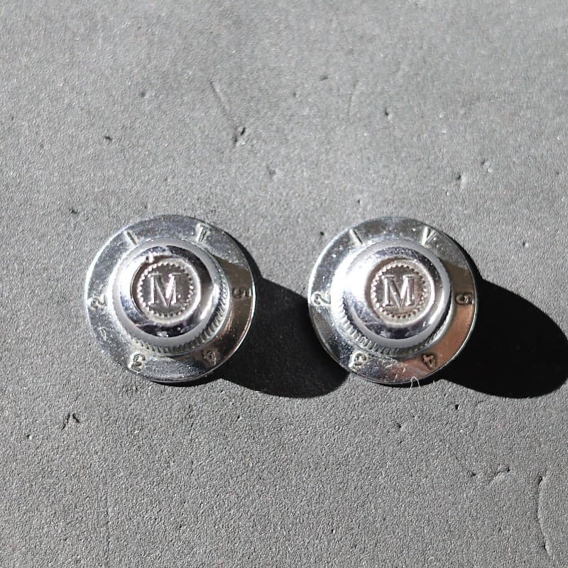 Mosrite Guitar Control Knobs 1960's Nickel Vintage | Reverb Australia
