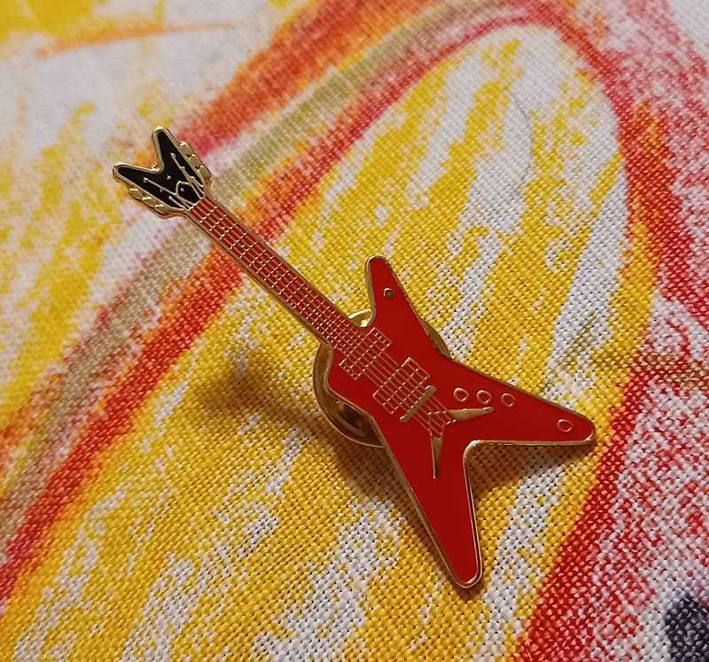 Red Dean ML Dimebag Guitar Pin Hat Shirt Rare Enamel | Reverb