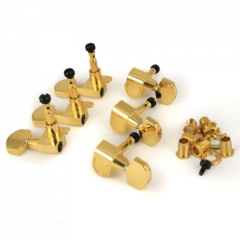 Schaller M6 Locking Tuner Set - Gold | Reverb