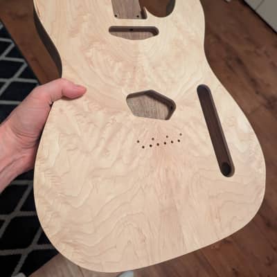 Figured Maple and Walnut Tele Telecaster Body | Reverb
