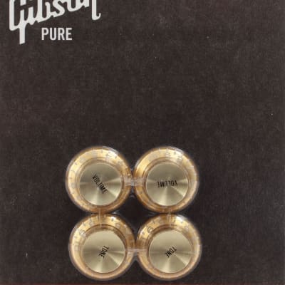 Gibson Accessories Top Hat Knobs with Inserts 4-pack - Black | Reverb
