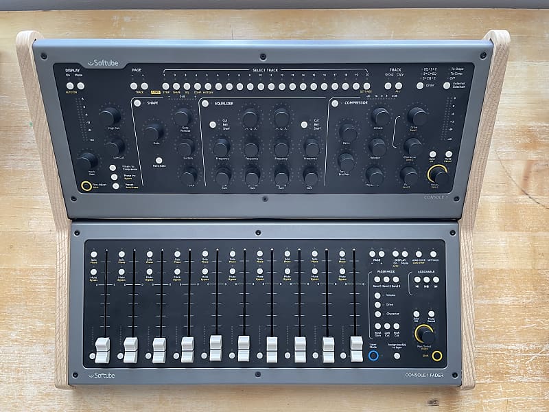 Softube Console 1 Fader & Console 1 Mk II with Wood Rack DAW | Reverb