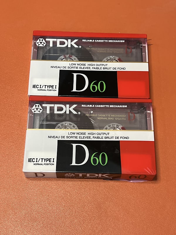 TDK 2 x Blank D60 Cassette Tapes for recording | Reverb