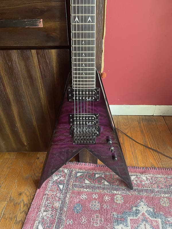 BC Rich Jr V 7 string 2011 Purple maple burst | Reverb