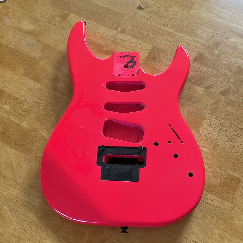 Kramer Striker 1980s Body - Neon Pink Fluorescent Day-Glo | Reverb