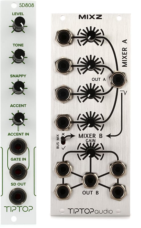 Tiptop Audio SD808 Eurorack Analog Snare Drum Module Bundle | Reverb