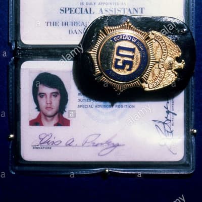 Elvis Presley Nixon DEA Badge Full Size Replica RARE!! 1970 | Reverb