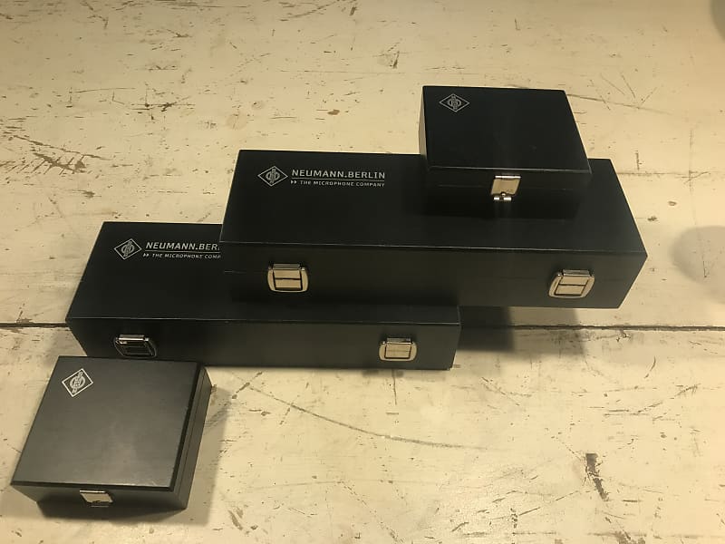 4 Neumann KM184 boxes black wood | Reverb