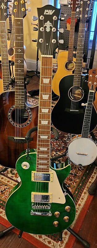 IYV ILS-300 Emerald Green LP Single-Cutaway Electric Guitar | Reverb