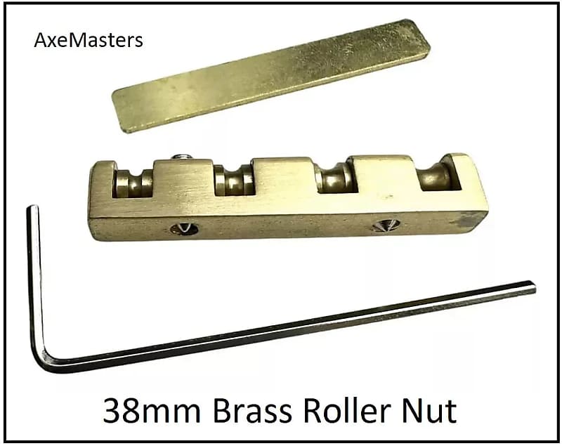 AxeMasters HEIGHT ADJUSTABLE Brass Roller Nut handmade for | Reverb