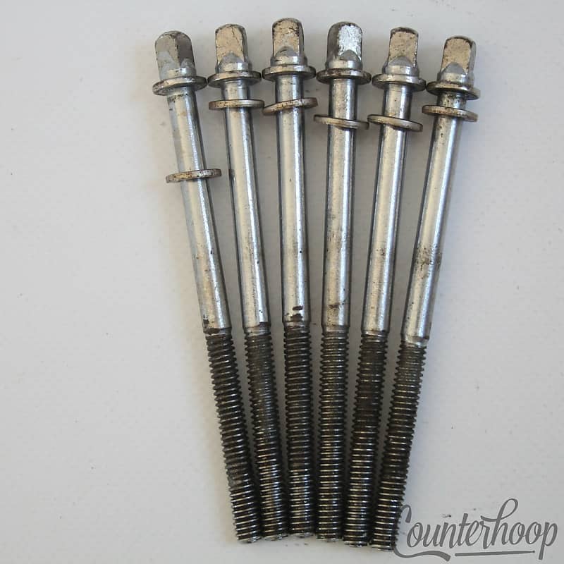 *Ludwig 6x Tension T-Rods 3 5/16"Chrome Tom/Snare Drum Super | Reverb