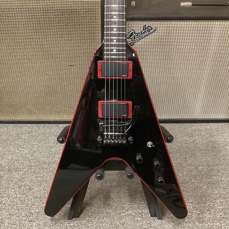 1983 Gibson Flying V Refinished Black/Red Trim | Reverb