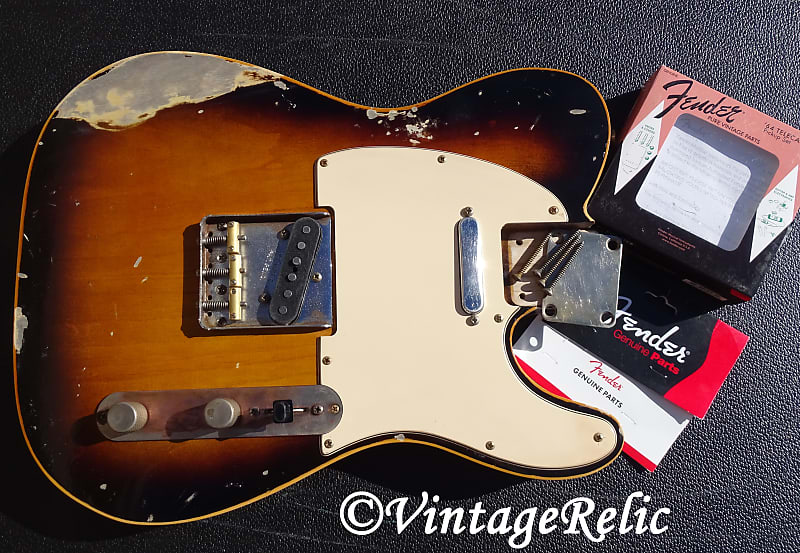 aged RELIC nitro TELE Telecaster Double BOUND loaded body | Reverb