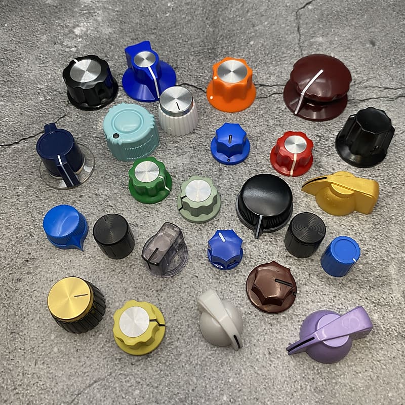 25 Pc Lot of Misc Mix Pedal & Guitar Amp Knobs - Lot #307 | Reverb