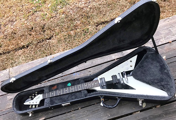 Gibson Michael Schenker Flying V 2005 Black & White | Reverb