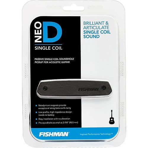 Fishman Neo-D Magnetic Soundhole Pickup (Single Coil, Dark | Reverb
