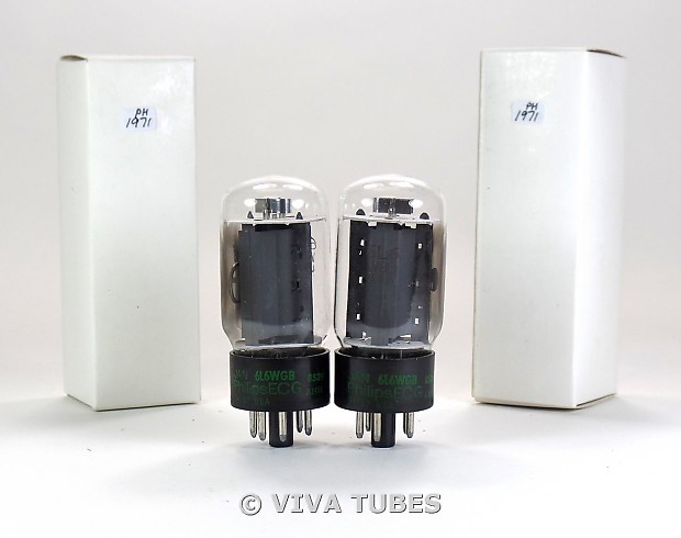 NOS Date Matched Pair Philips ECG USA JAN-6L6WGB/ 5881 Grey | Reverb