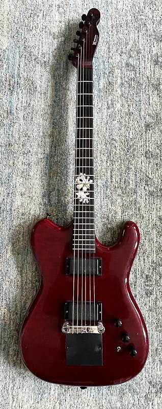 Modulus Telecaster 1990s - Transparent Red over quilt maple | Reverb