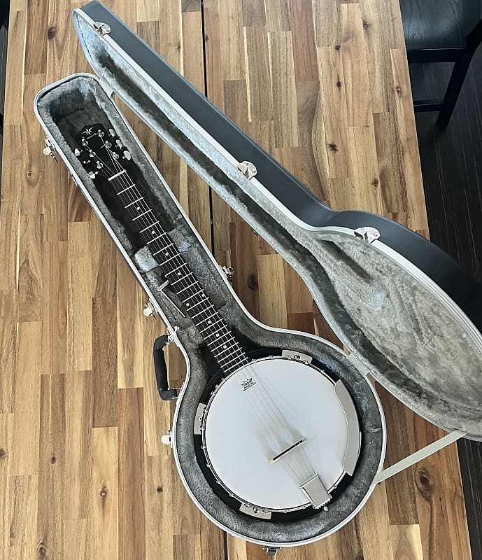 Danville 6 String Banjo Banjitar Left Handed with hard case | Reverb