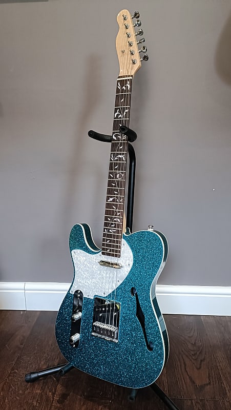 Thinline Telecaster - left handed - custom lefty - sparkle | Reverb