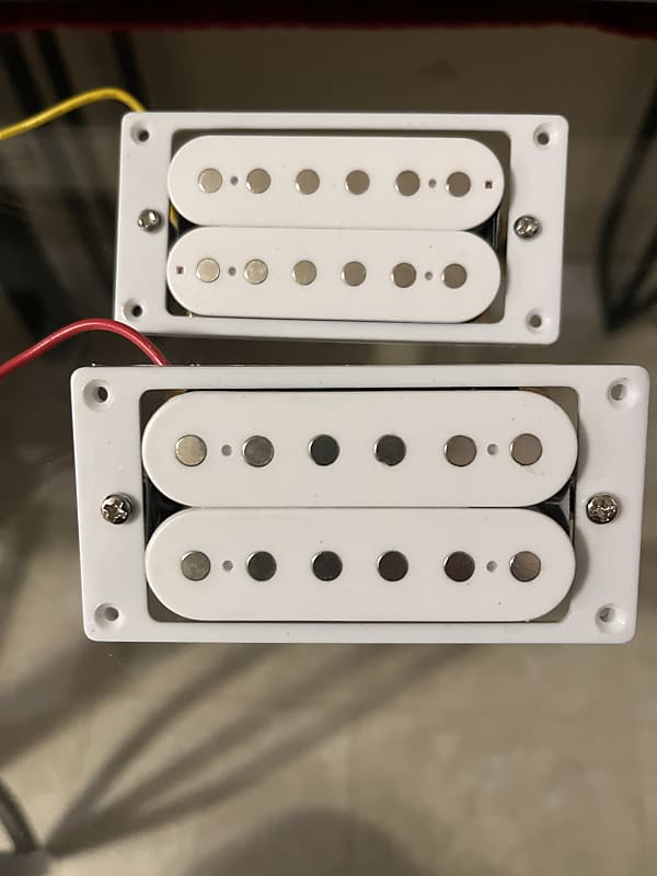 Kramer Alnico V humbuckers with pickup rings - White | Reverb