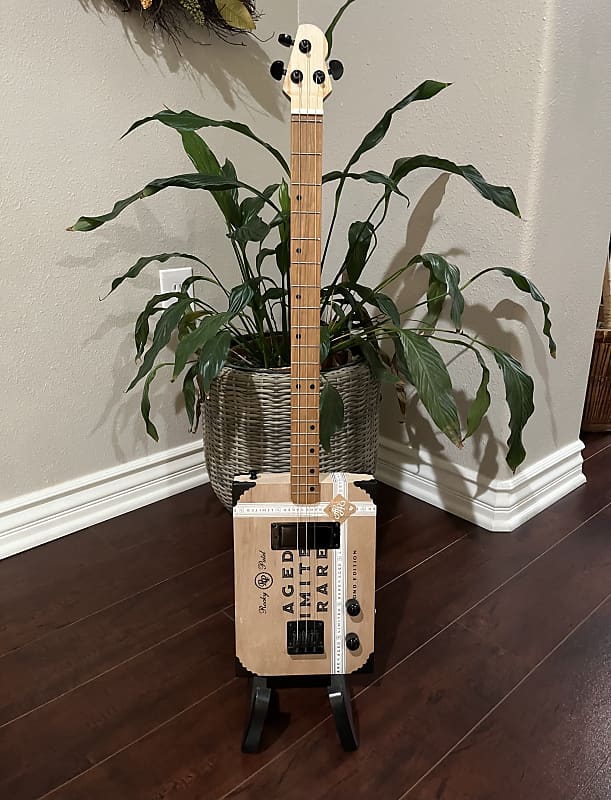 Cigar Box Guitar, 3-String Electric, Aged Limited Rare | Reverb