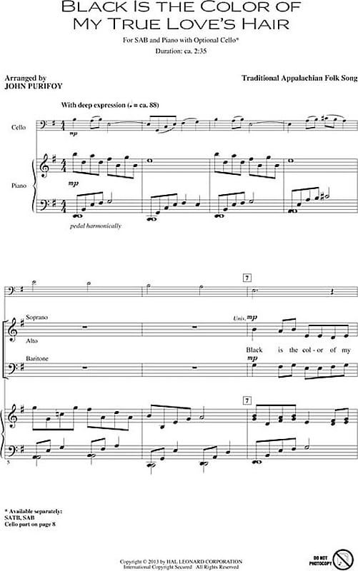 Black Is the Color of My True Love's Hair | Reverb