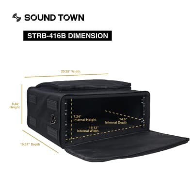 STRB-416B | Portable 4U Soft Rack Bag Case w/ 14" Rackable | Reverb
