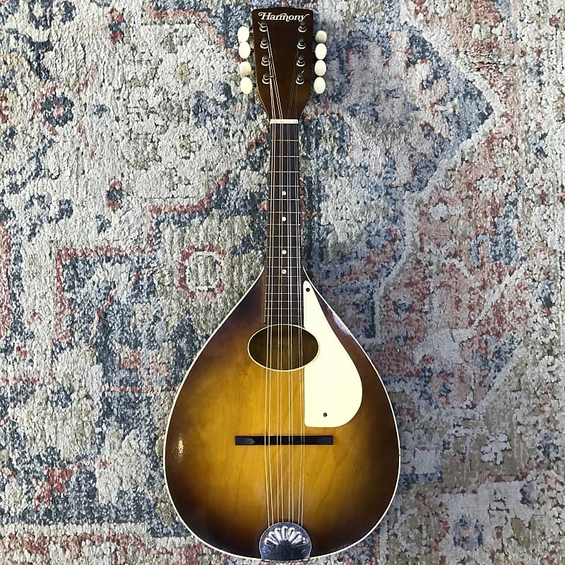 Harmony H8031 Flat Back Mandolin 1972 - Sunburst | Reverb