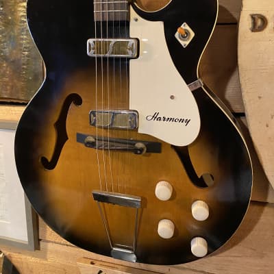 Vintage Harmony Rocket H54 Hollow Body Guitar Tobacco | Reverb
